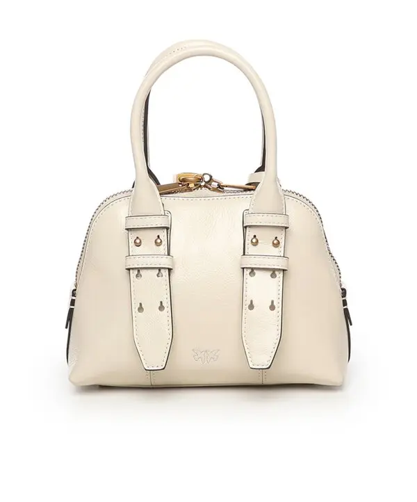 Pinko Mini Bowling Handbag - Nude