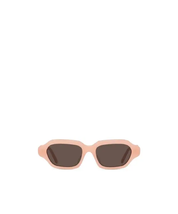 Loewe Square Frame Sunglasses With Patterned Temples - Brown