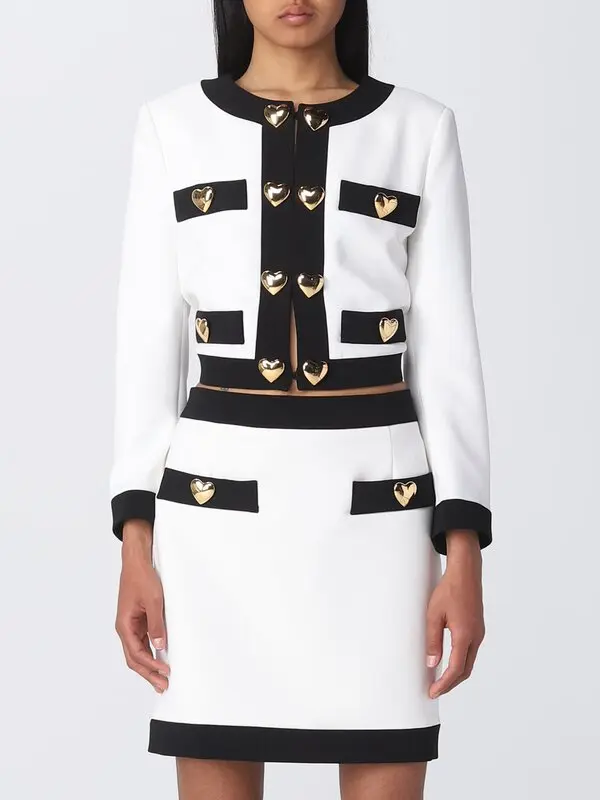 Moschino Heart Embellished Cropped Jacket