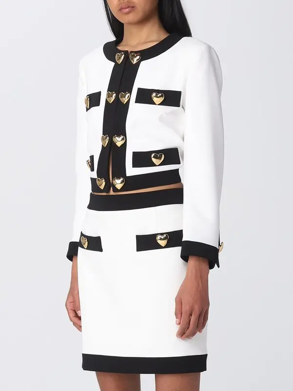 Moschino Heart Embellished Cropped Jacket