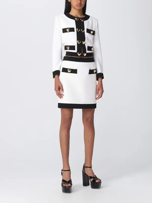 Moschino Heart Embellished Cropped Jacket