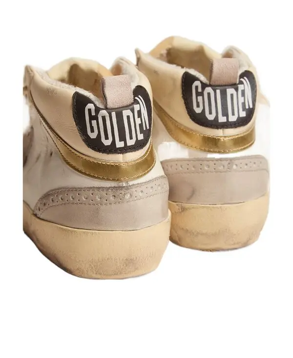 GOLDEN GOOSE Mid-star Lace-up Sneakers - Nude