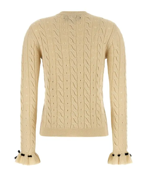 Valentino Garavani Cable Knit Jumper With Bow Detail