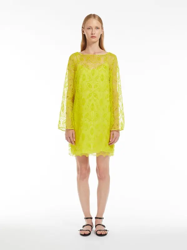Max Mara Bracco Embroidered Midi Dress