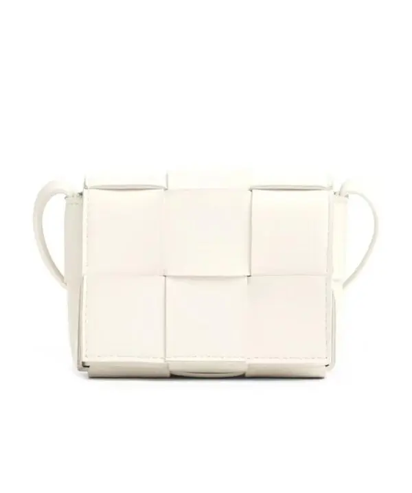 Bottega Veneta Cassette Mini Crossbody Bag - White