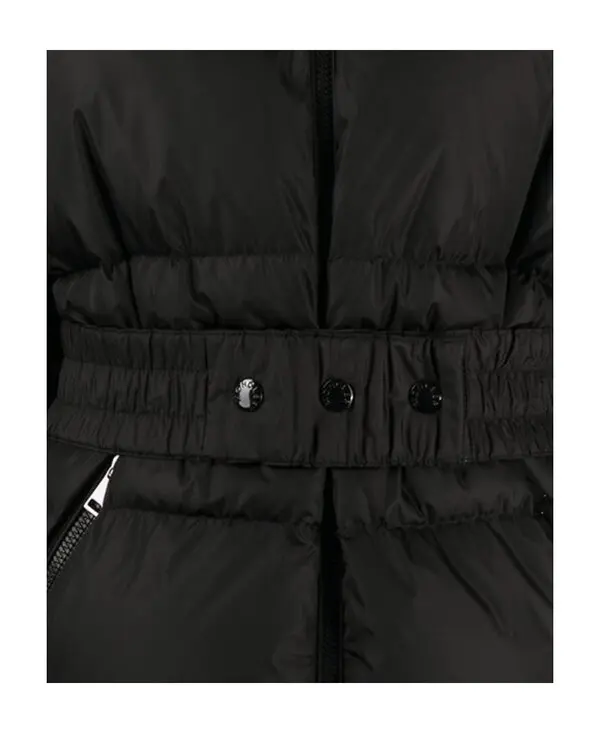 Moncler Belted Puffer Jacket With Removable Hood