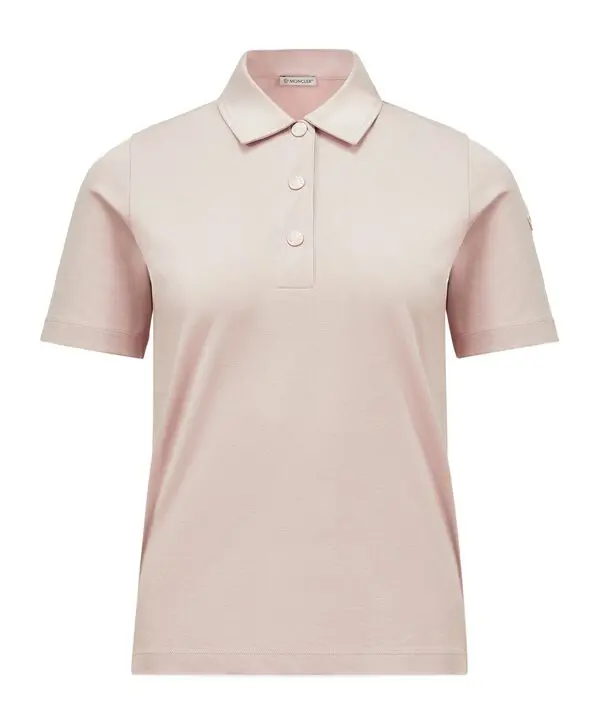 Moncler Logo-patch Polo Top - Pink