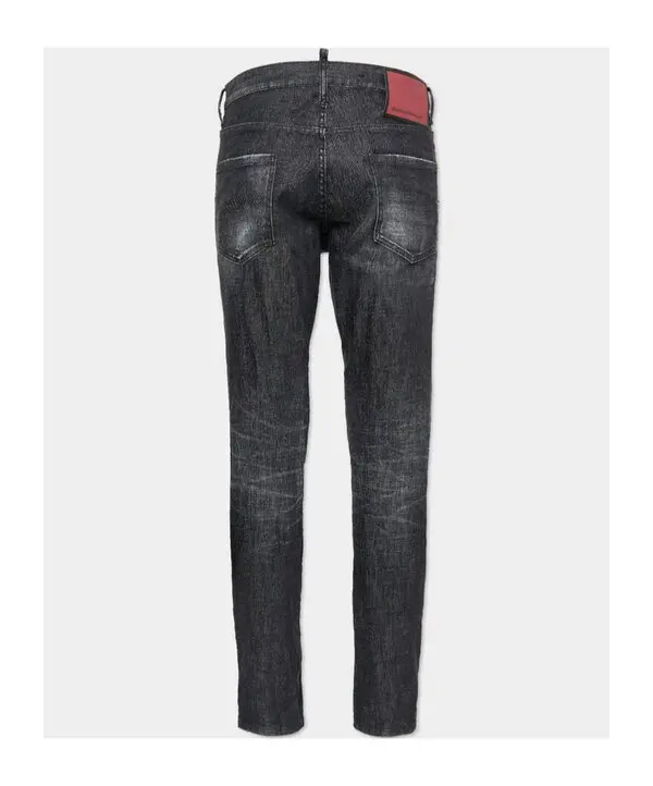 Dsquared2 Slim-fit Distressed Cropped Jeans - Grey