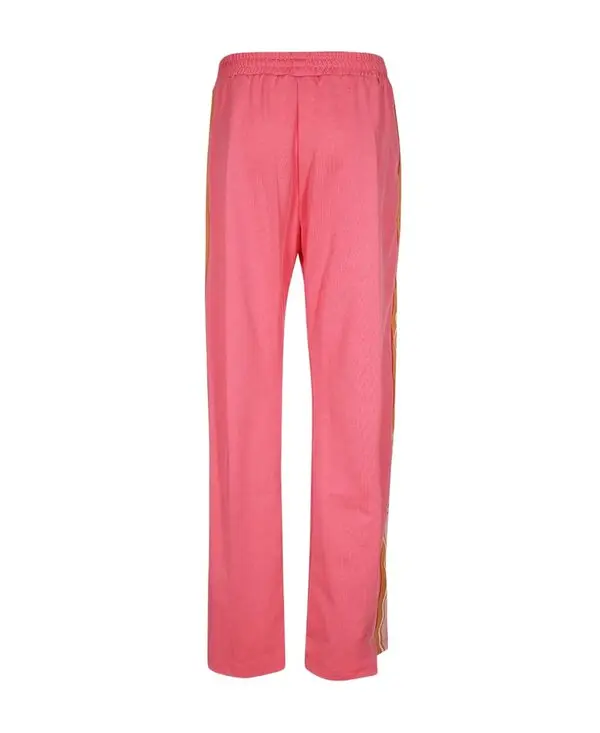 MSGM Striped-detail Straight-leg Track Pants - Pink