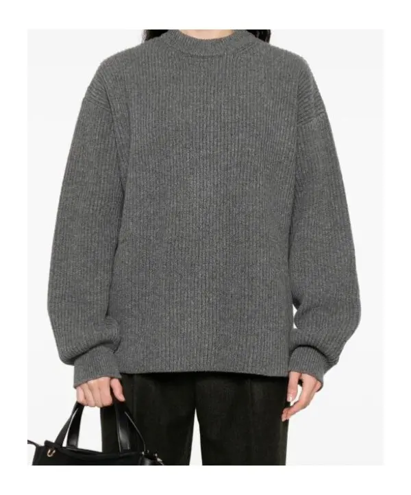JIL SANDER Crew Neck Sweater With Asymmetrical Detail