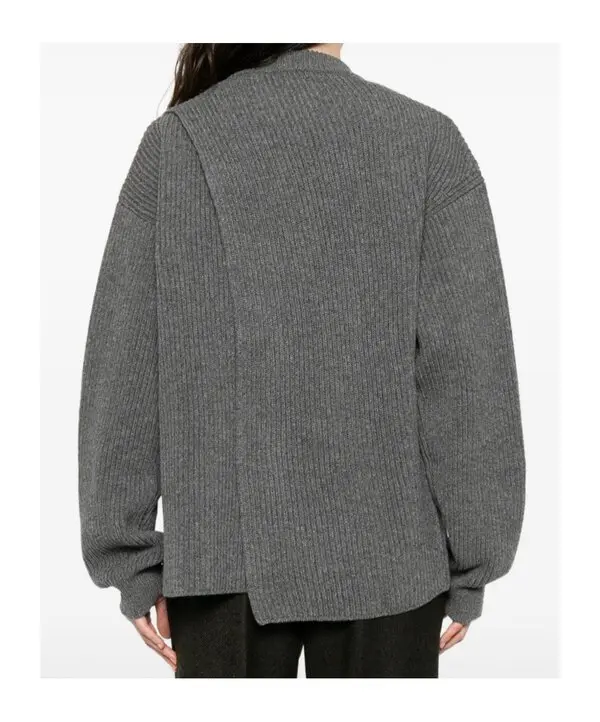 JIL SANDER Crew Neck Sweater With Asymmetrical Detail
