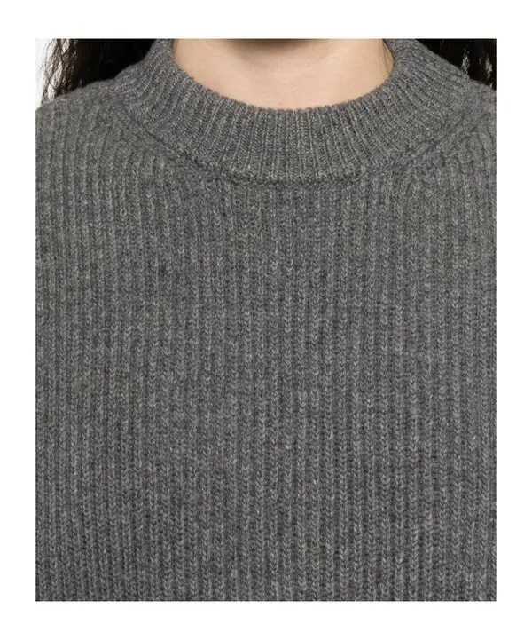 JIL SANDER Crew Neck Sweater With Asymmetrical Detail