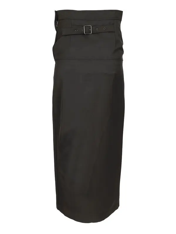 LEMAIRE Slited Straight Hem Midi Skirt