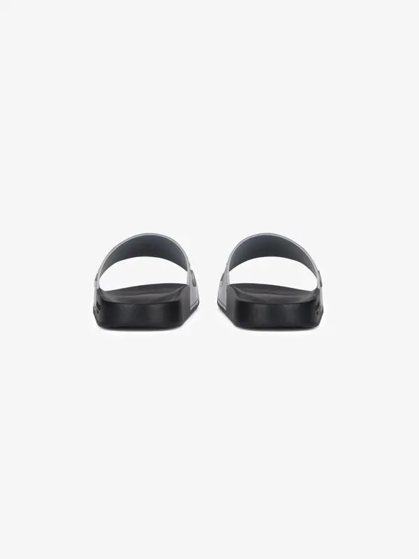 Givenchy Metallic-effect Logo Slides - Silver