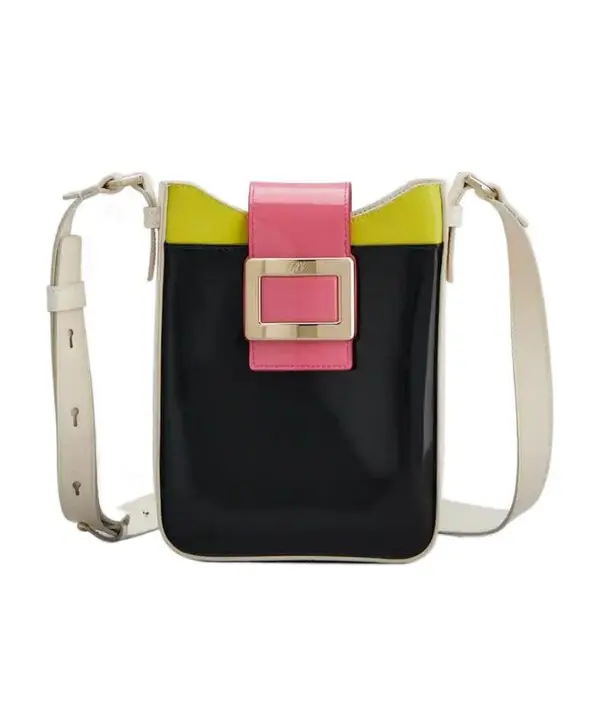 ROGER VIVIER Logo Engraved Color Blocked Crossbody Bag