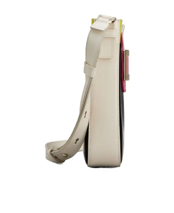 ROGER VIVIER Logo Engraved Color Blocked Crossbody Bag
