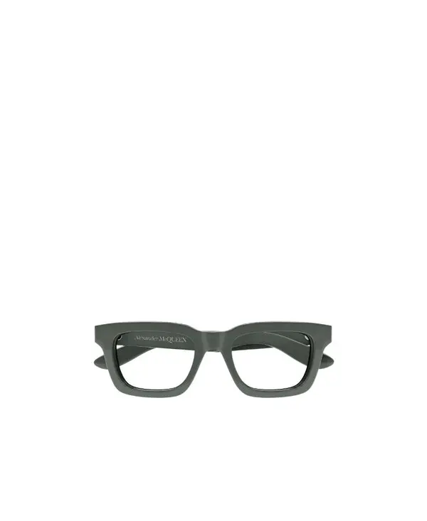 Alexander McQueen Rectangle Frame Eyeglasses - Gray