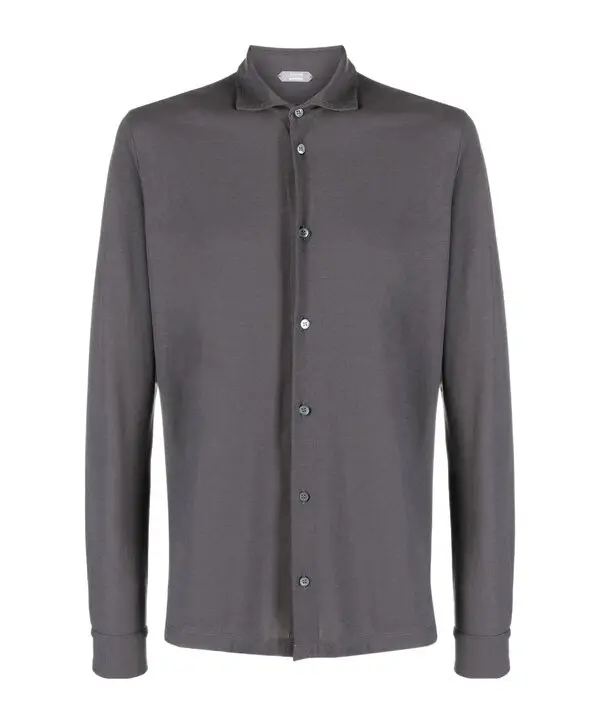 ZANONE Buttoned Long-sleeved Shirt - Gray