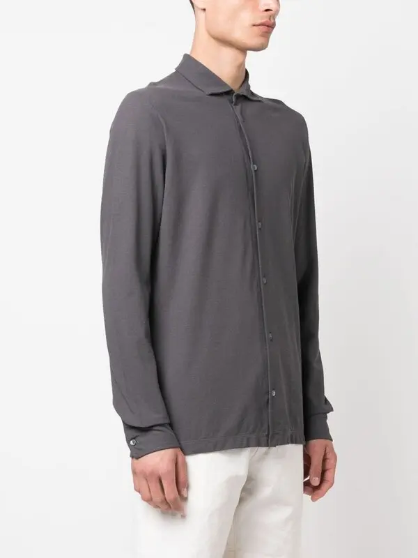 ZANONE Buttoned Long-sleeved Shirt - Gray