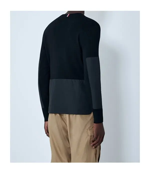 Moncler Long-sleeved Knitwear With Chest Logo Patch