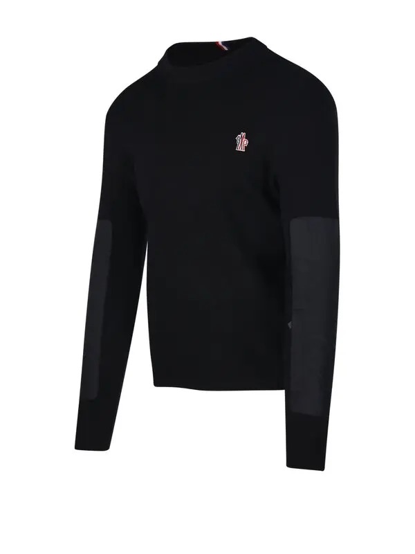 Moncler Logo Embroidered Knitted Jumper
