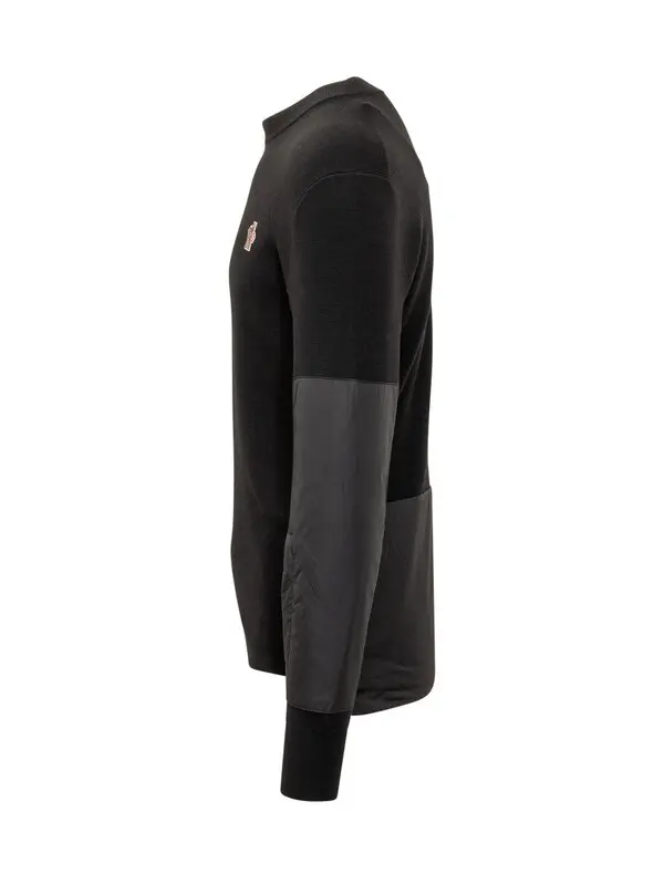 Moncler Logo Embroidered Knitted Jumper