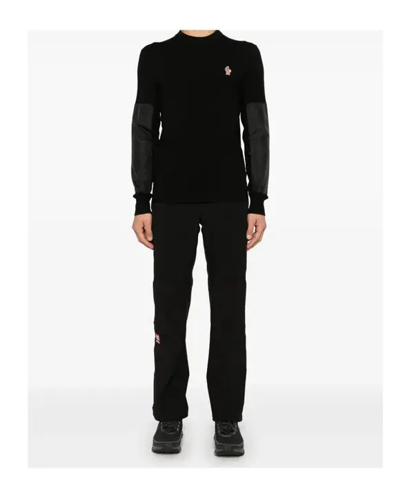 Moncler Logo Embroidered Knitted Jumper