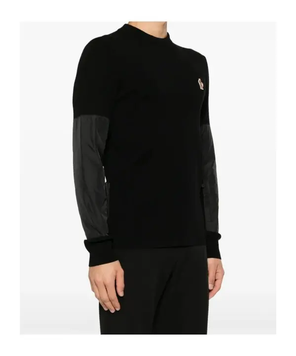 Moncler Logo Embroidered Knitted Jumper