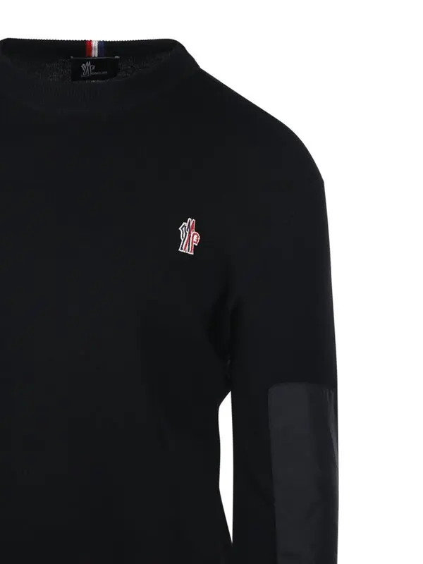 Moncler Logo Embroidered Knitted Jumper