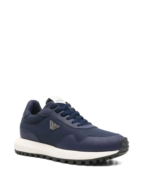 Emporio Armani Logo Plaque Lace-up Sneakers