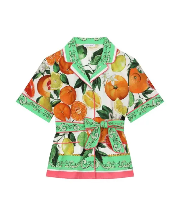 Dolce & Gabbana Citrus Print Cotton Shirt - Multicolor