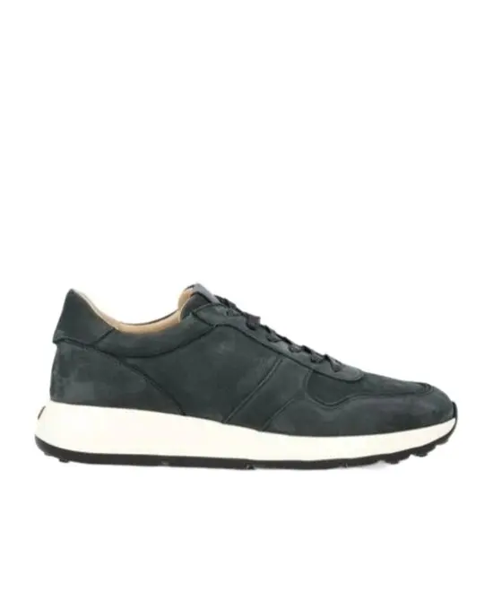 TOD'S Logo Embossed Round Toe Lace-up Sneakers - Blue