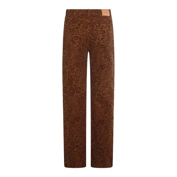 TWINSET Animal Print Straight Leg Trousers