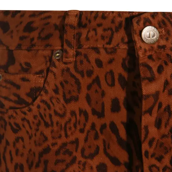 TWINSET Animal Print Straight Leg Trousers
