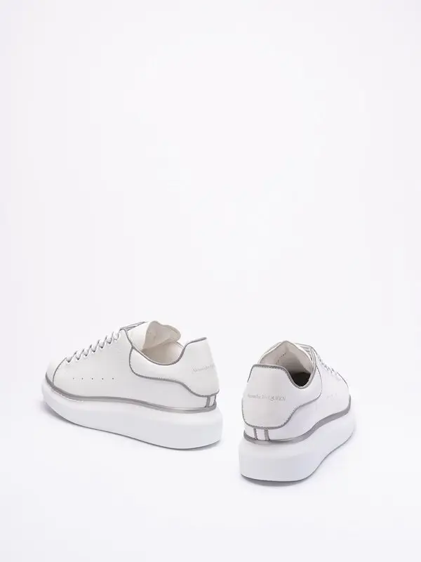 Alexander McQueen Oversized Lace-up Sneakers With Contrasting Stripes - White