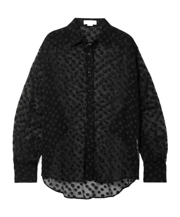 Stella McCartney Sheer Polka Dot Chiffon Shirt