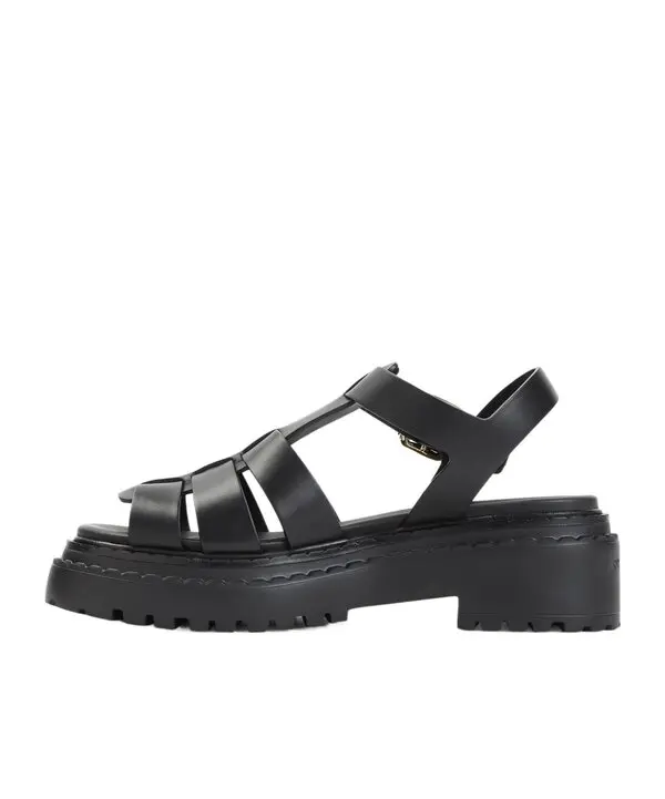 Prada Buckle-fastened Monolith Sandals - Black