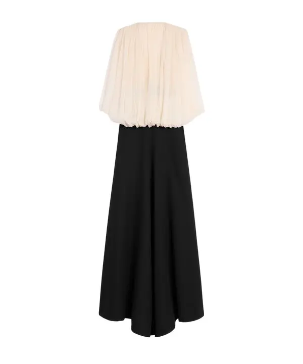 Celine Column Dress In Silk Crepe Muslin