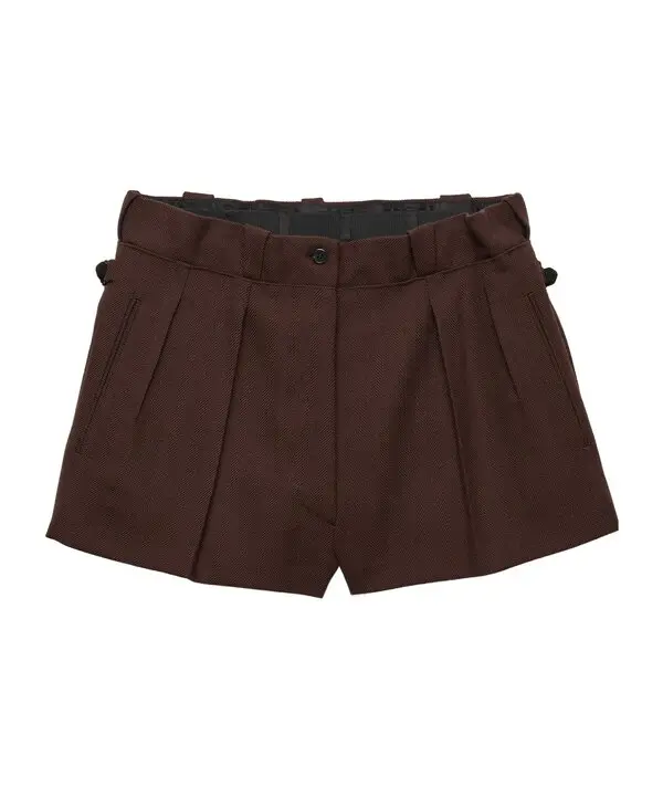 Prada Pleated Shorts - Ebony