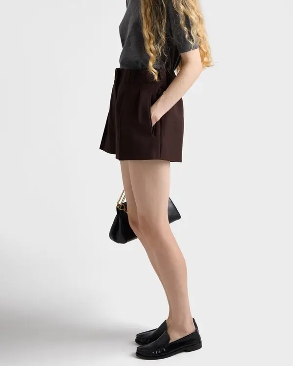 Prada Pleated Shorts - Ebony