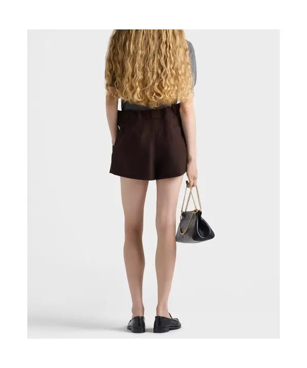 Prada Pleated Shorts - Ebony