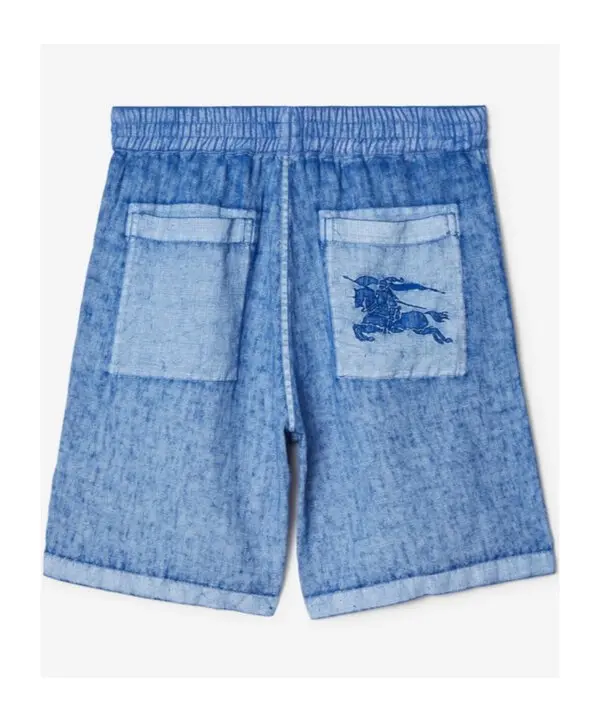 Burberry Equestrian Knight Motif Turn-up Cuff Shorts