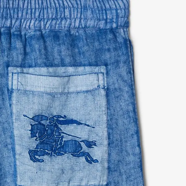 Burberry Equestrian Knight Motif Turn-up Cuff Shorts