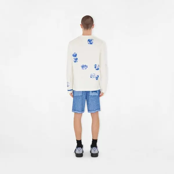 Burberry Equestrian Knight Motif Turn-up Cuff Shorts