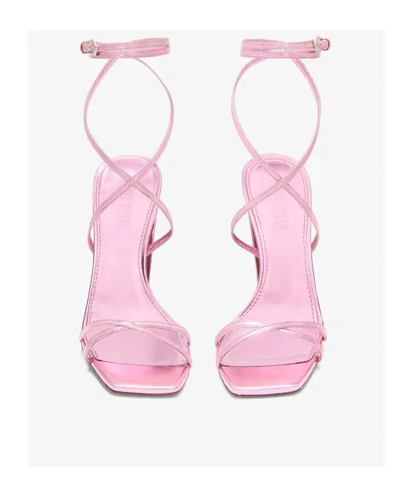 Paris Texas Diana Crossover Strap Heeled Sandals