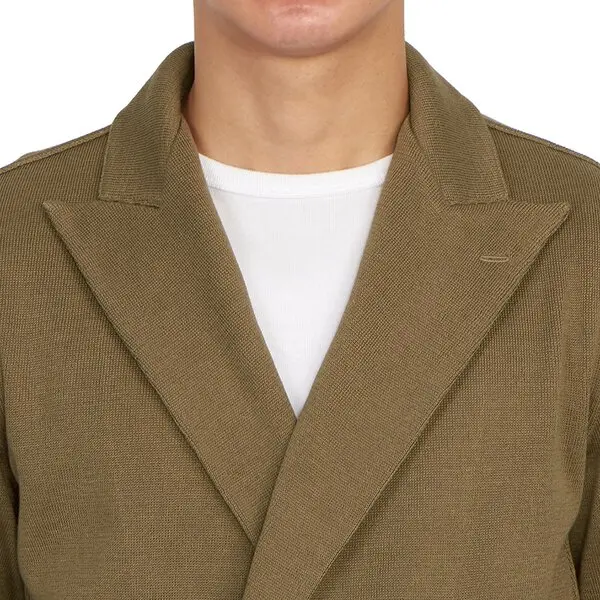 LARDINI Double-breasted Cotton Blazer - Green