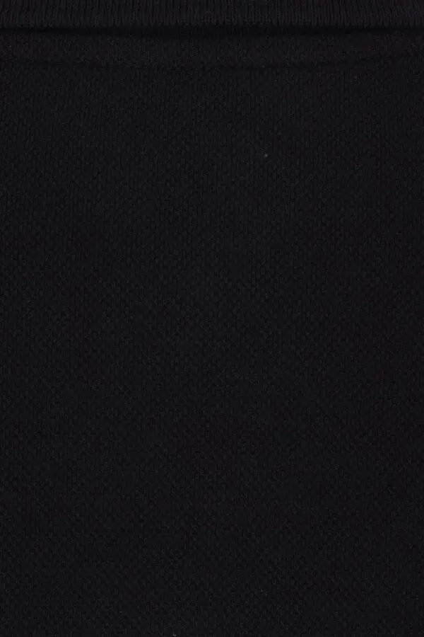 Saint Laurent Cassandre Logo Embroidered Polo Shirt - Black