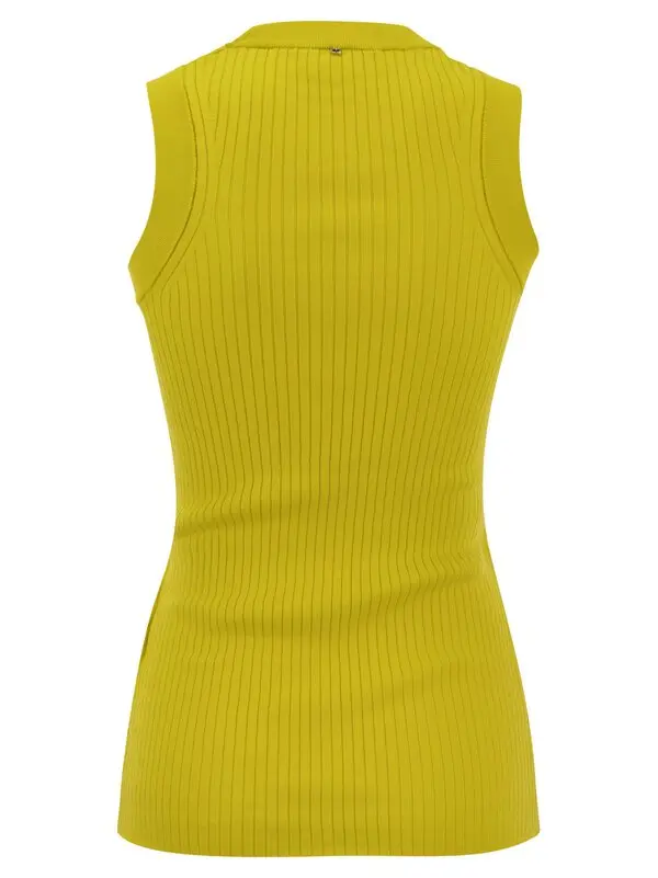 Sportmax Toledo Ribbed Knit Tank Top - Yellow