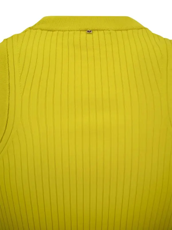Sportmax Toledo Ribbed Knit Tank Top - Yellow