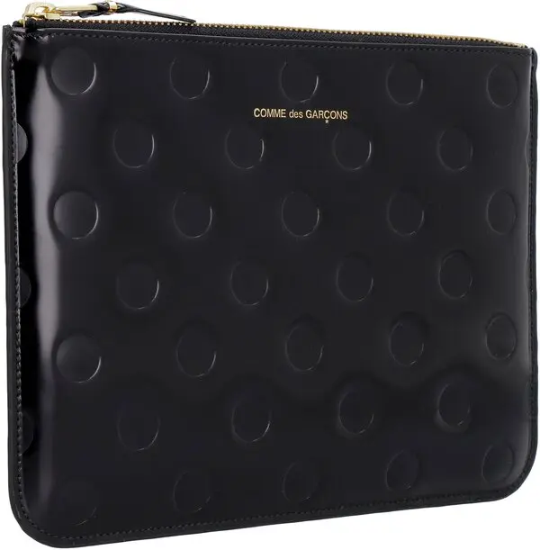 Comme Des Garçons Embossed Dot Zipper Wallet